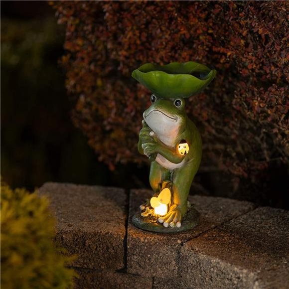 Accents | Frog Solar Powered Led Garden Figurines Outdoor Decor | Poshmark
